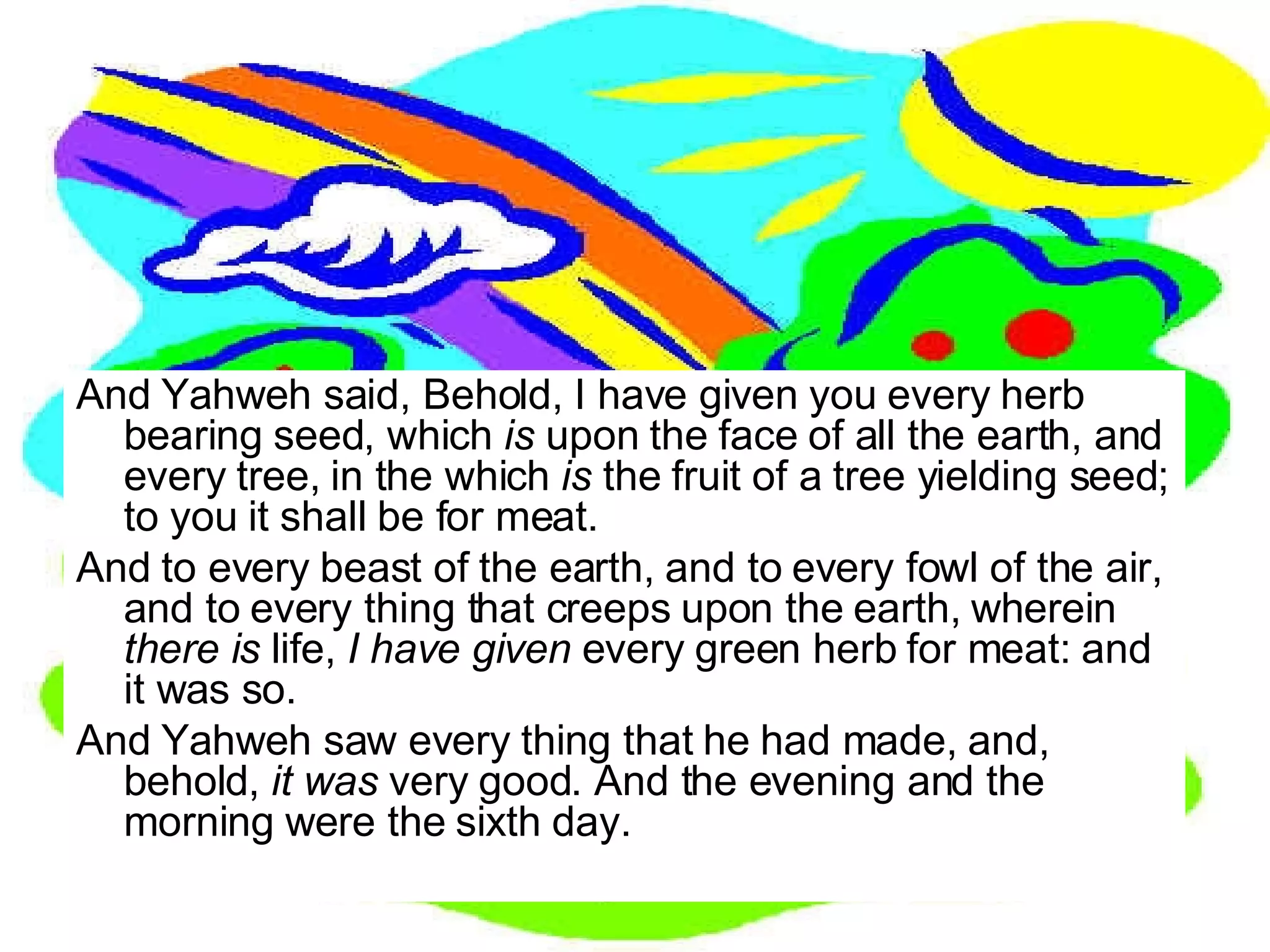 7 days of creation | PPT