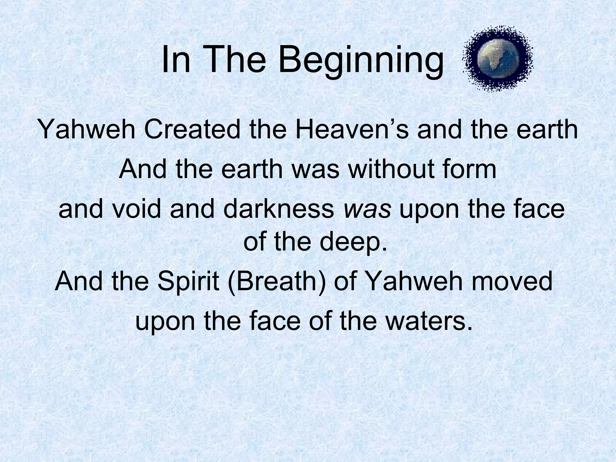 7 days of creation | PPT