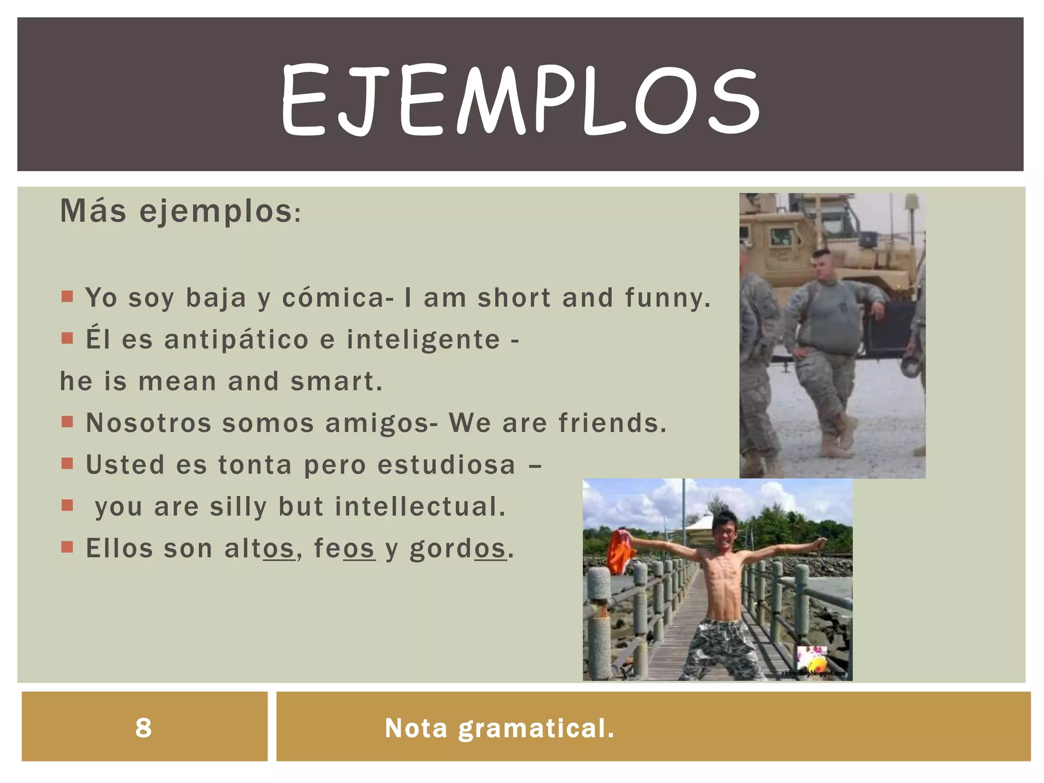 7 descripciones-ser | PPTX