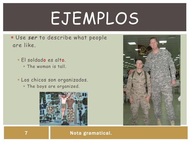 7 descripciones-ser | PPT