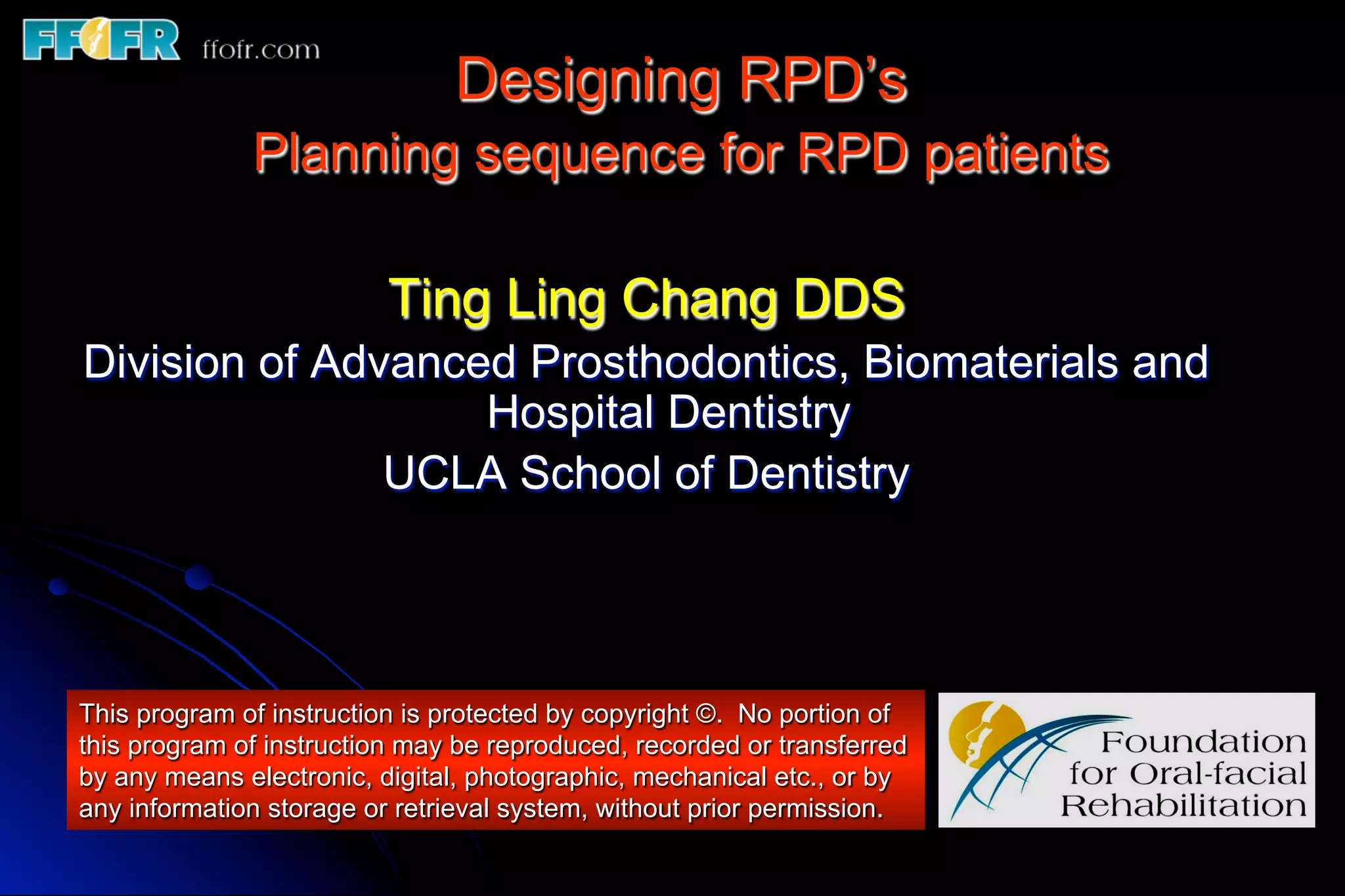 7.designing rpd's, planning sequence for rpd patients | PDF
