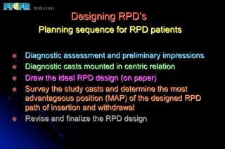 7.designing rpd's, planning sequence for rpd patients | PDF