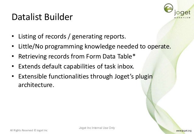 Joget Workflow V4 Training Module 7 Designing Your First Datalist
