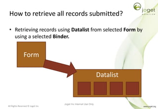 Joget Workflow v5 Training Slides - Module 7 - Designing your first Datalist | PPTX ...