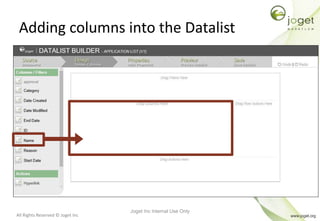 Joget Workflow v5 Training Slides - Module 7 - Designing your first Datalist | PPTX ...