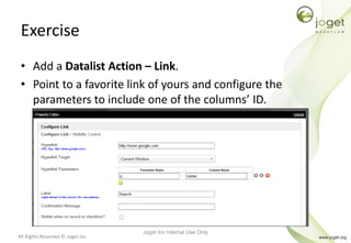 Joget Workflow v5 Training Slides - Module 7 - Designing your first Datalist | PPTX ...