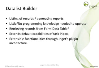 Joget Workflow v5 Training Slides - Module 7 - Designing your first Datalist | PPTX ...