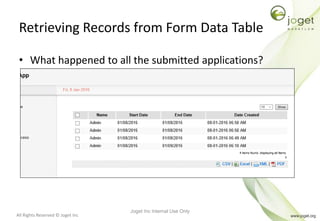 Joget Workflow v5 Training Slides - Module 7 - Designing your first Datalist | PPTX ...