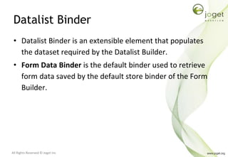 Joget Workflow v6 Training Slides - 7 - Designing your First Datalist | PPT