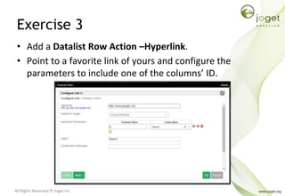 Joget Workflow v6 Training Slides - 7 - Designing your First Datalist | PPT