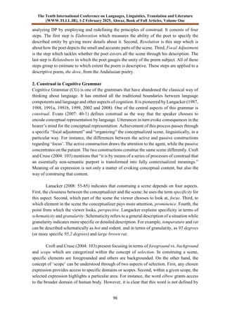Exploitation of Construal Operations in the Analysis of Descriptive Poetry | PDF