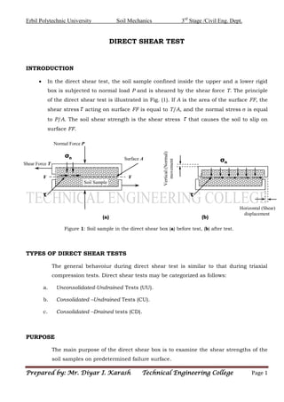 DIRECT SHEAR TEST | PDF