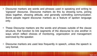 Discourse markers | PPT