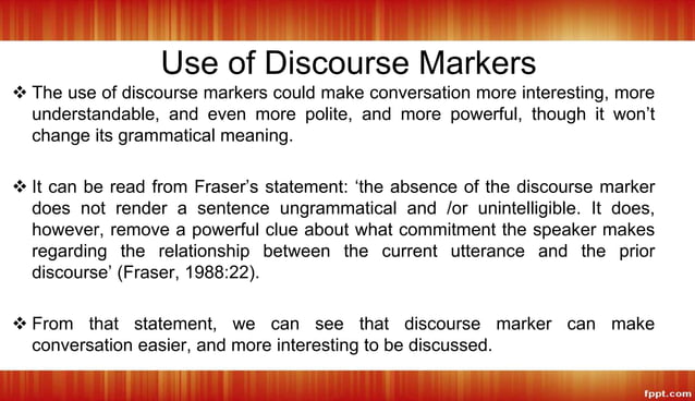 Discourse markers | PPT