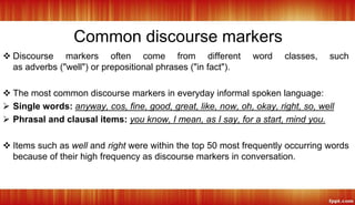 Discourse markers | PPT