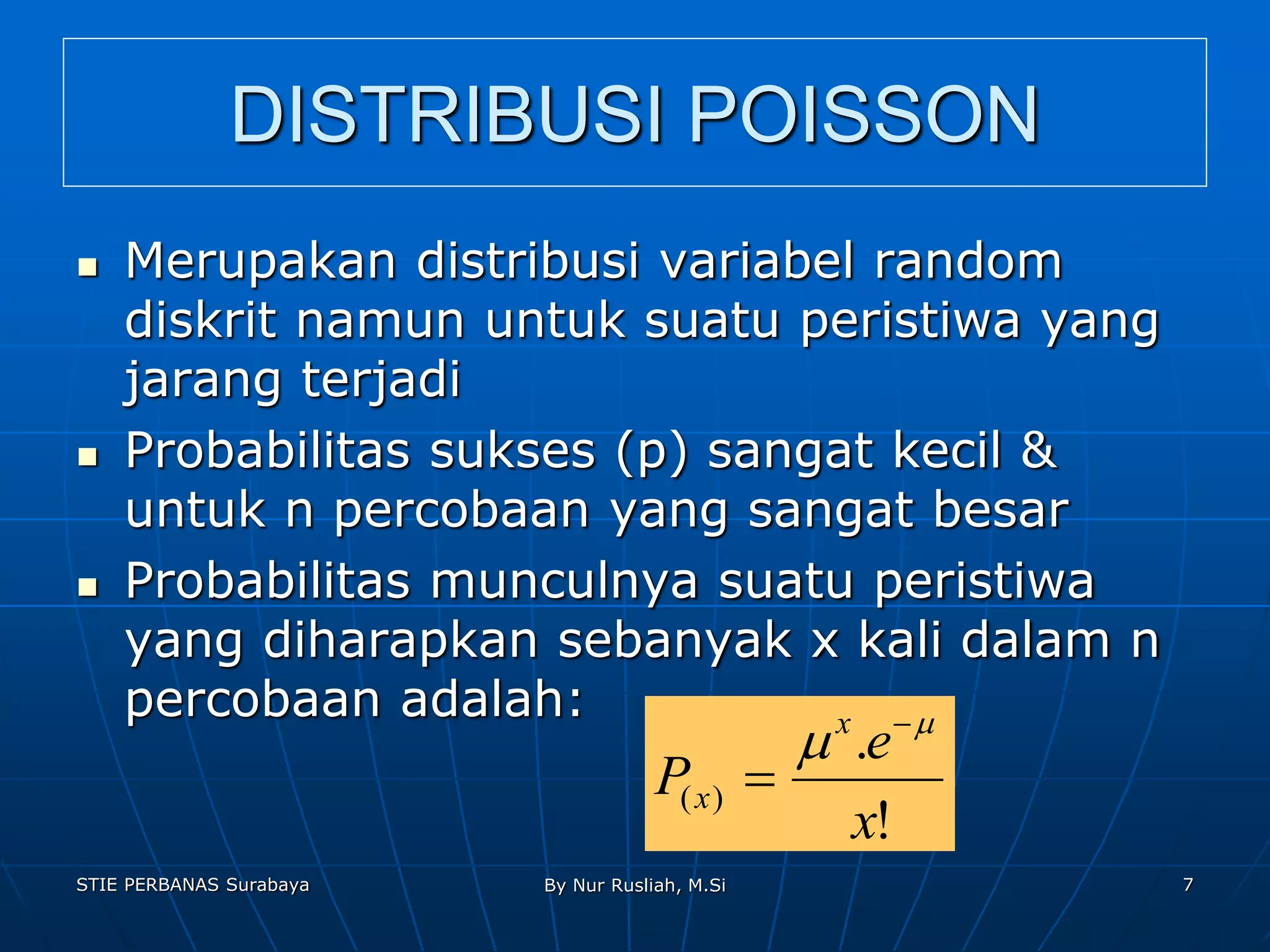 7. Distribusi Binomial Dan Poisson | PPT