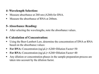 DNA & RNA Quantification by Spectrophotometer.pptx