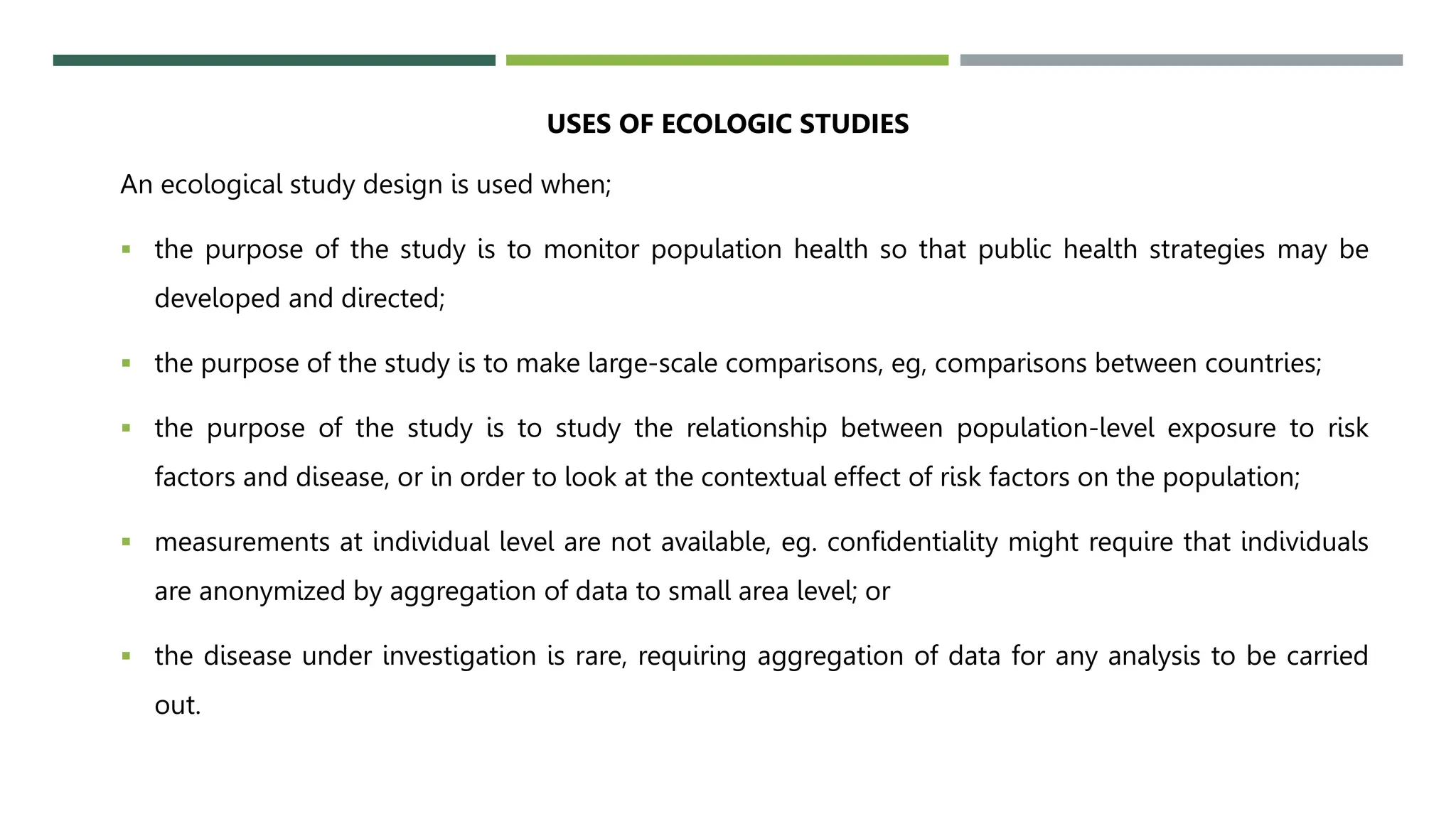 ECOLOGICAL STUDY | PPTX