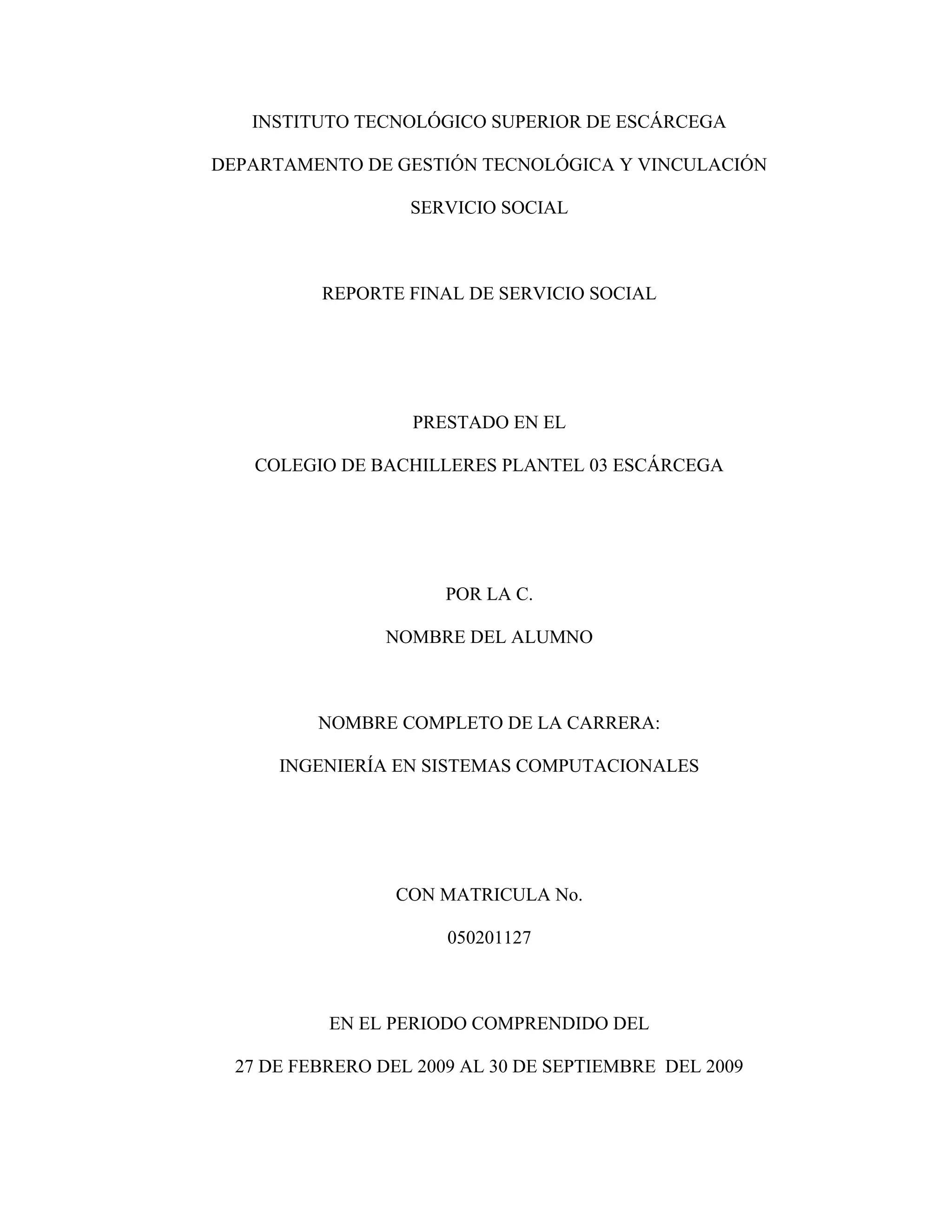 7. ejemplo de reporte final | DOC