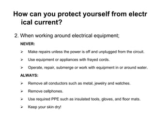 7-Electrical-Safety.pptx | First Aid | Injuries