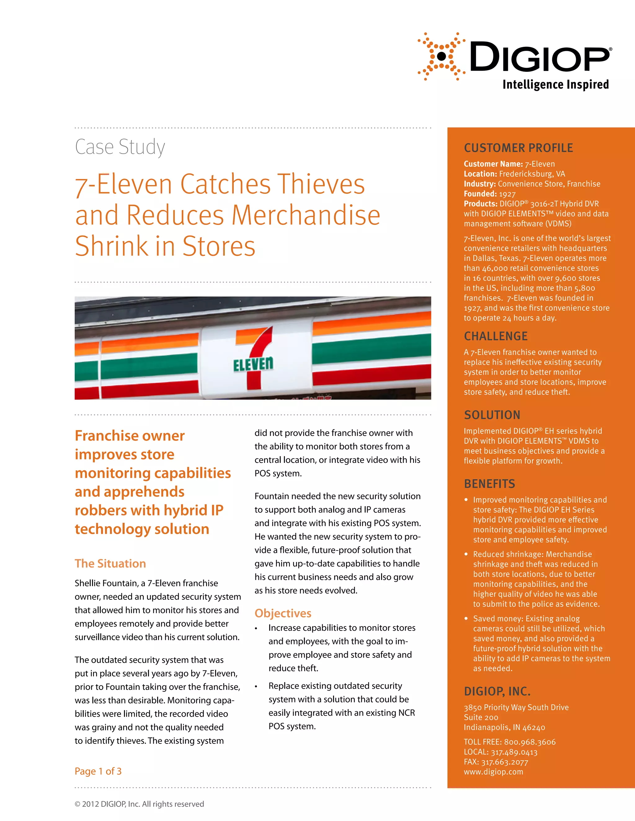 7-Eleven Catches Thieves and Reduces Merchandise Shrink in Stores | PDF ...