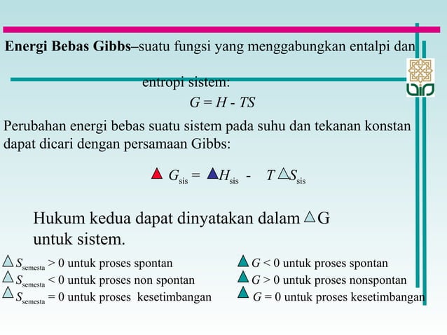 7 energi bebas gibbs | PPT