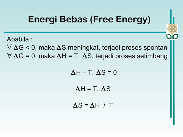 7 energi bebas gibbs | PPT