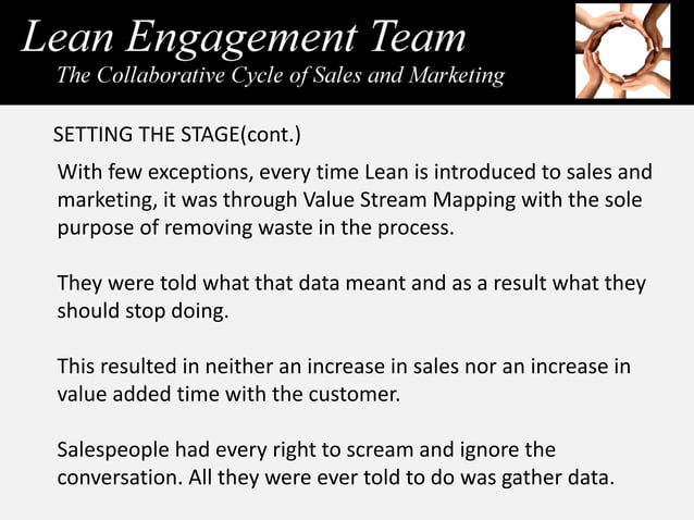 Lean Sales and Marketing Engagement | PPT
