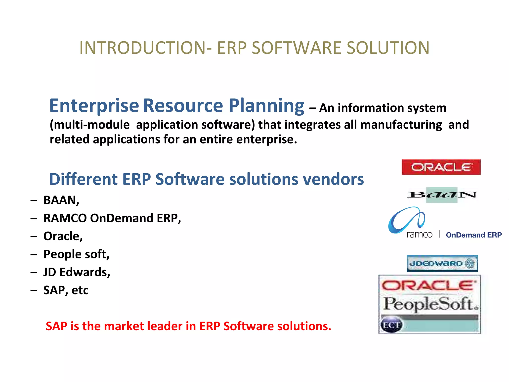 ERP systems implementation | PPT