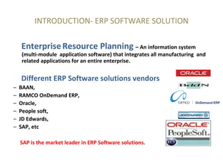ERP systems implementation | PPT