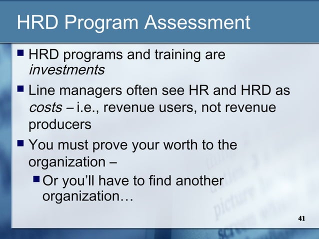 evaluating hrd programs | PPT