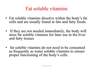 7 fat soluble vitamins and exercises | PPTX