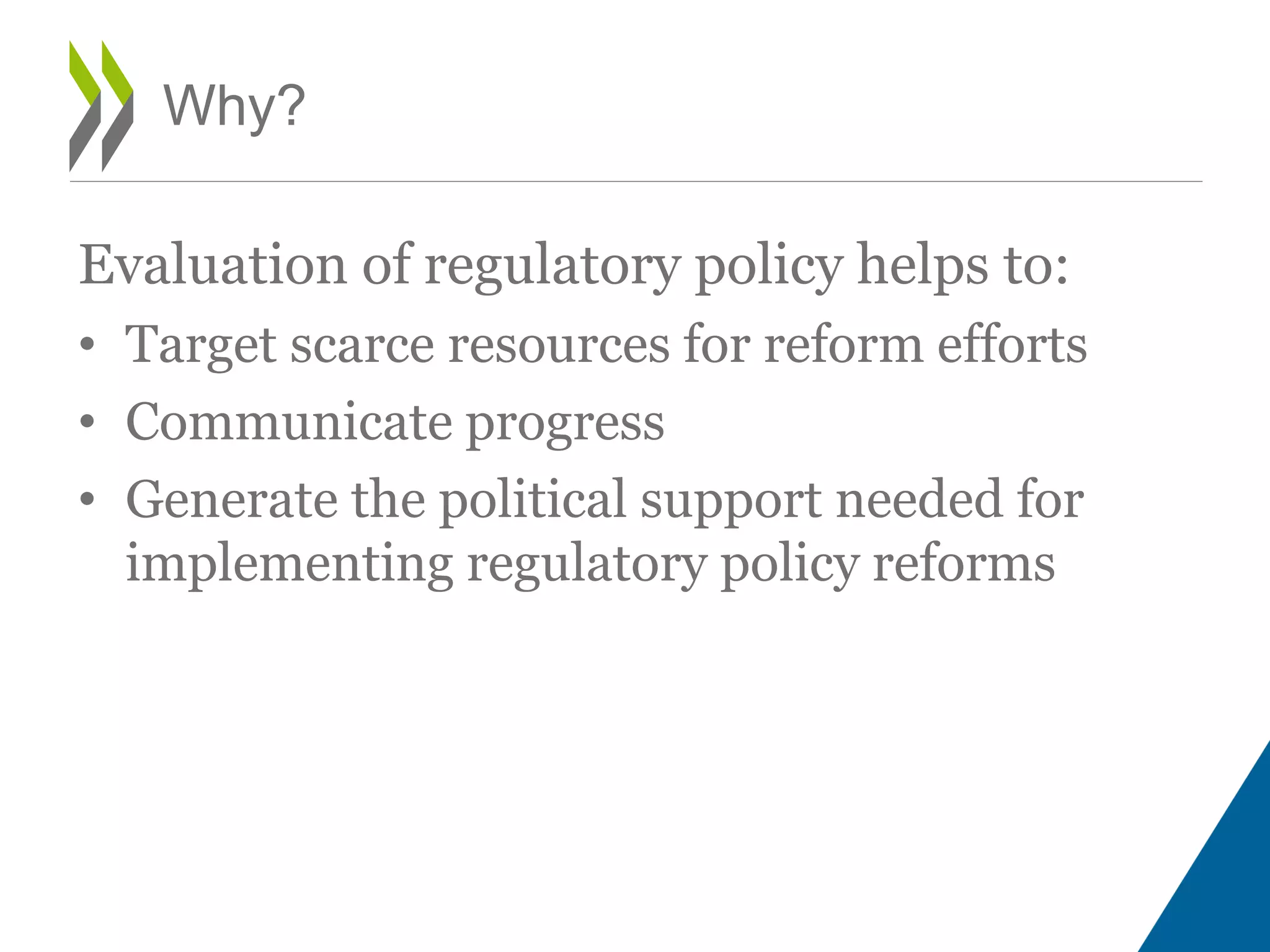 OECD Framework for Regulatory Policy Evaluation, Launch of the report ...