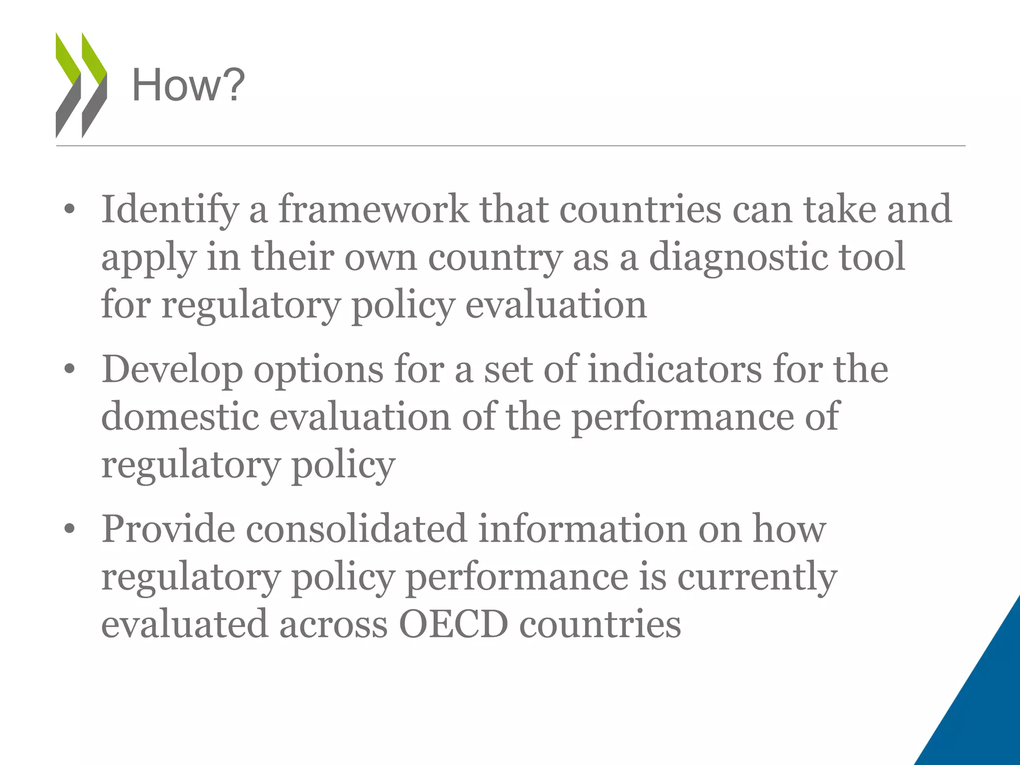 OECD Framework for Regulatory Policy Evaluation, Launch of the report, Christiane Arndt | PDF