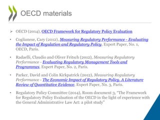 OECD Framework for Regulatory Policy Evaluation, Launch of the report, Christiane Arndt | PDF