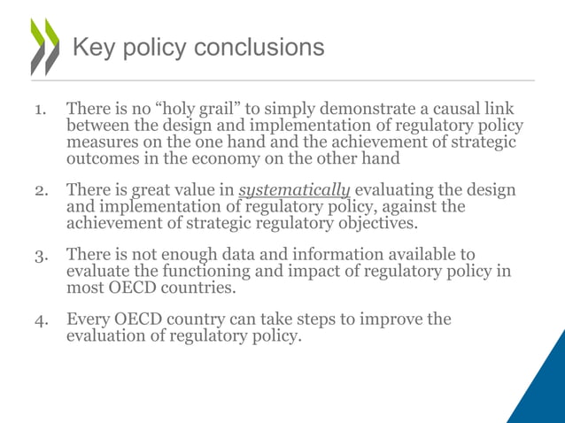 OECD Framework for Regulatory Policy Evaluation, Launch of the report ...