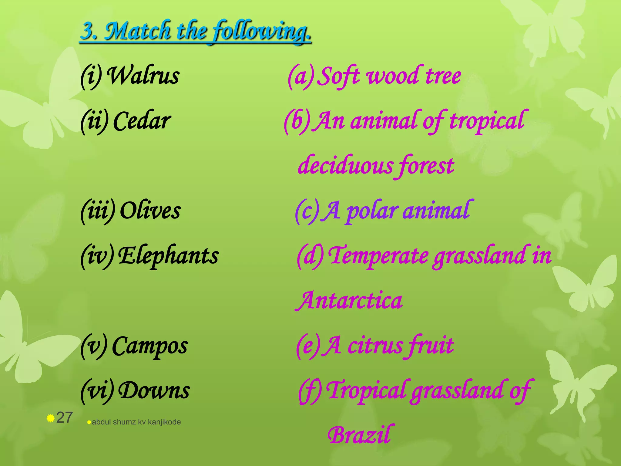 NATURAL VEGETATION, CLASS 7 CBSE GEOGRAPHY | PPTX