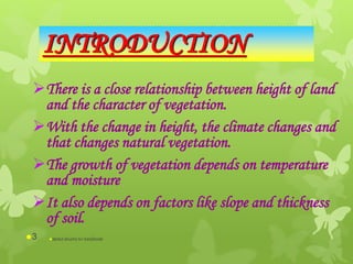 NATURAL VEGETATION, CLASS 7 CBSE GEOGRAPHY | PPTX