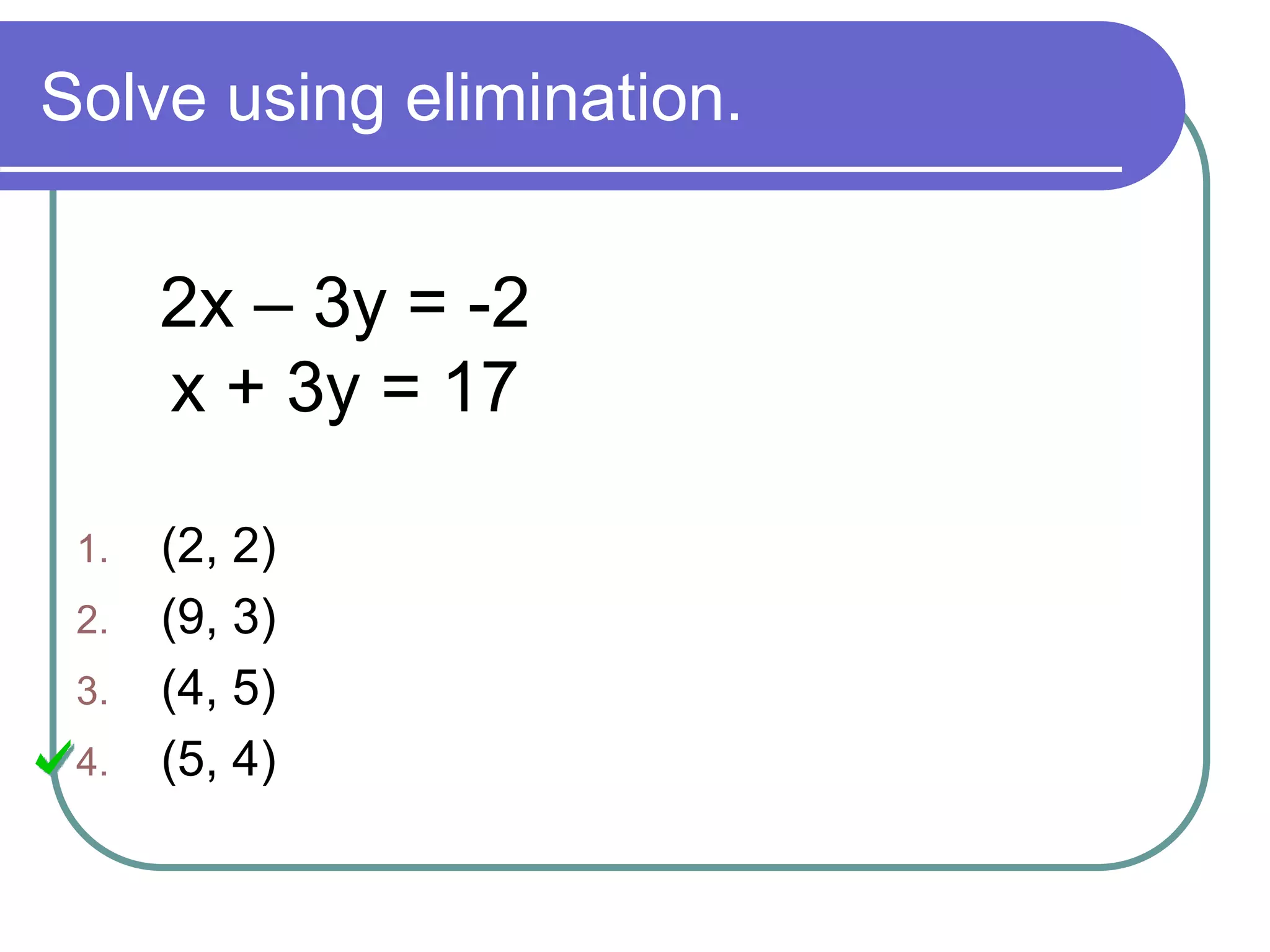G5 Two variable equations using elimination.pptx
