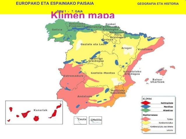7. gaia europako klima eta paisaiak | PPT