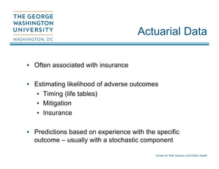 Risk Assessment with “Actuarial Data”, George Gray | PDF