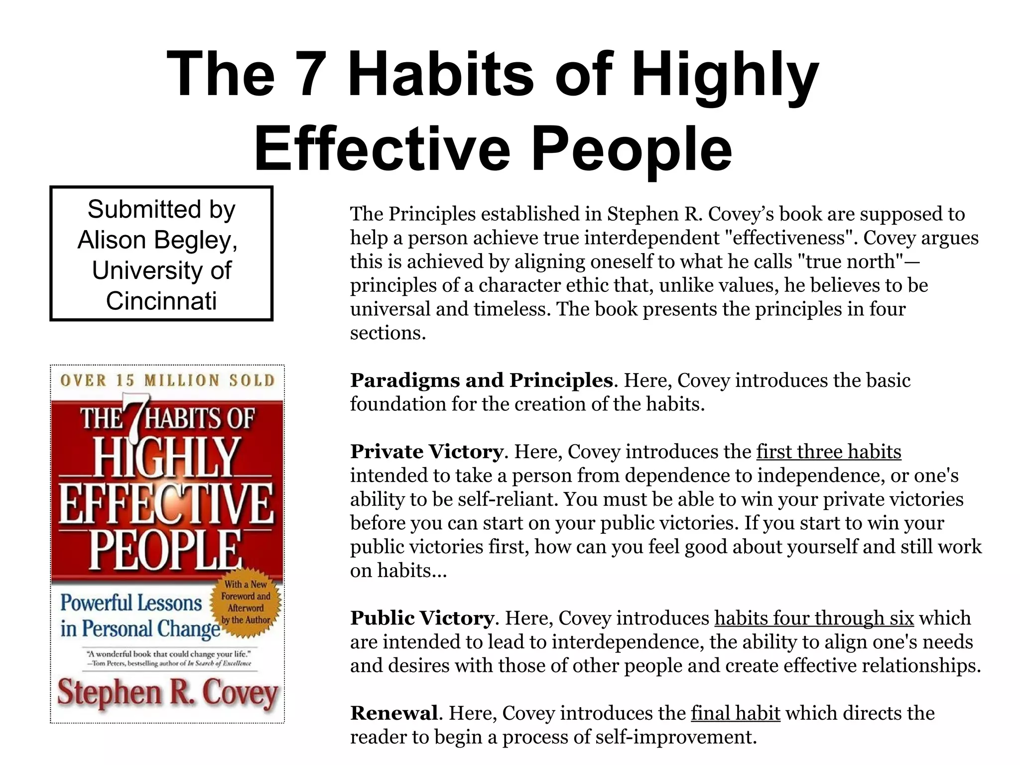 7 Habbits Of Highly Effective People | PPT