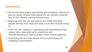 7 Habits for Effective Recovery | PPTX