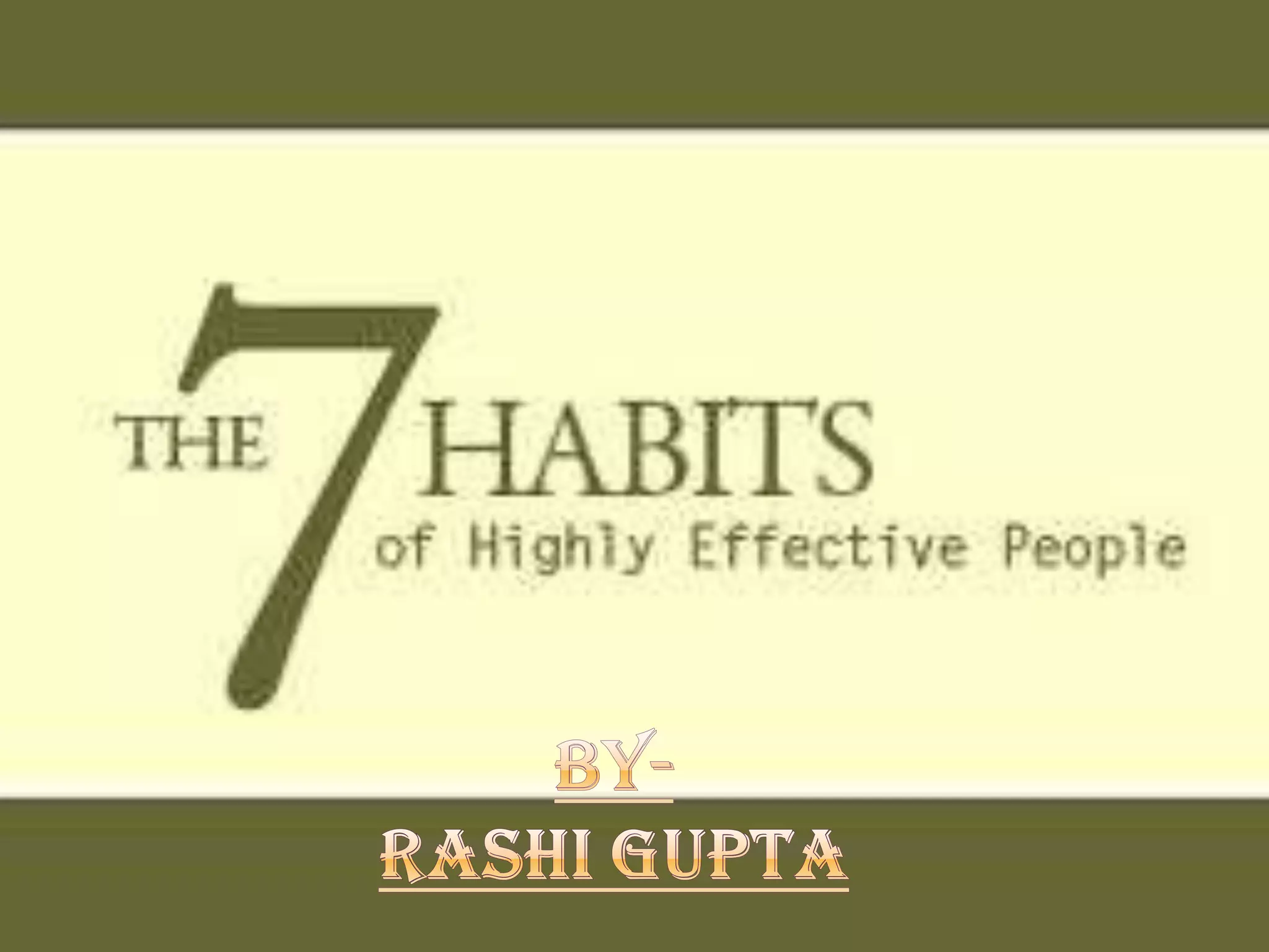 7 Habits Ppt. | PPT