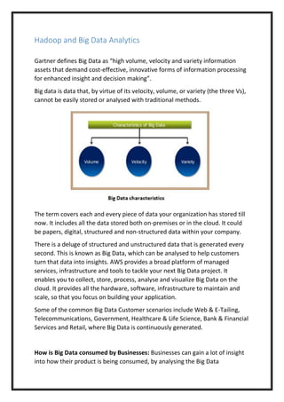 Hadoop and Big Data Analytics | Sysfore | PDF