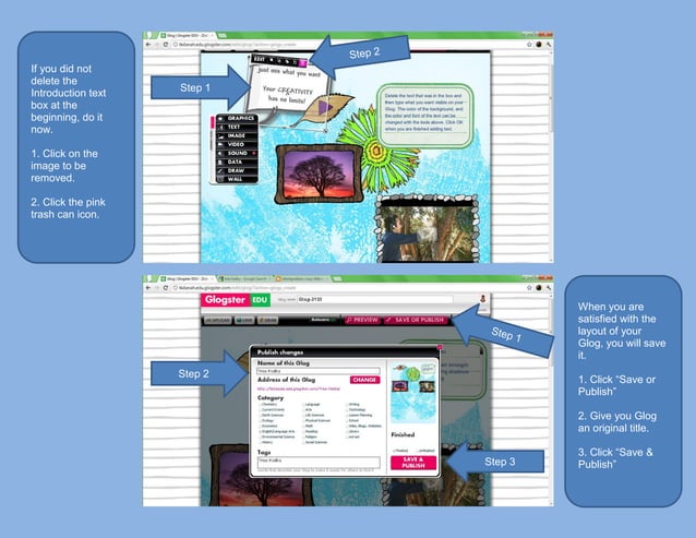 How to make a Glog with Glogster, tutorial | PPT