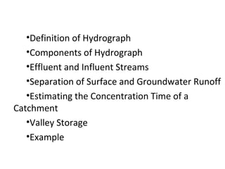 Hydrology ( Hydro graph ) | PPT