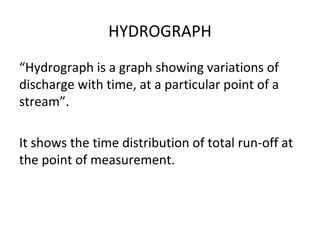 Hydrology ( Hydro graph ) | PPT