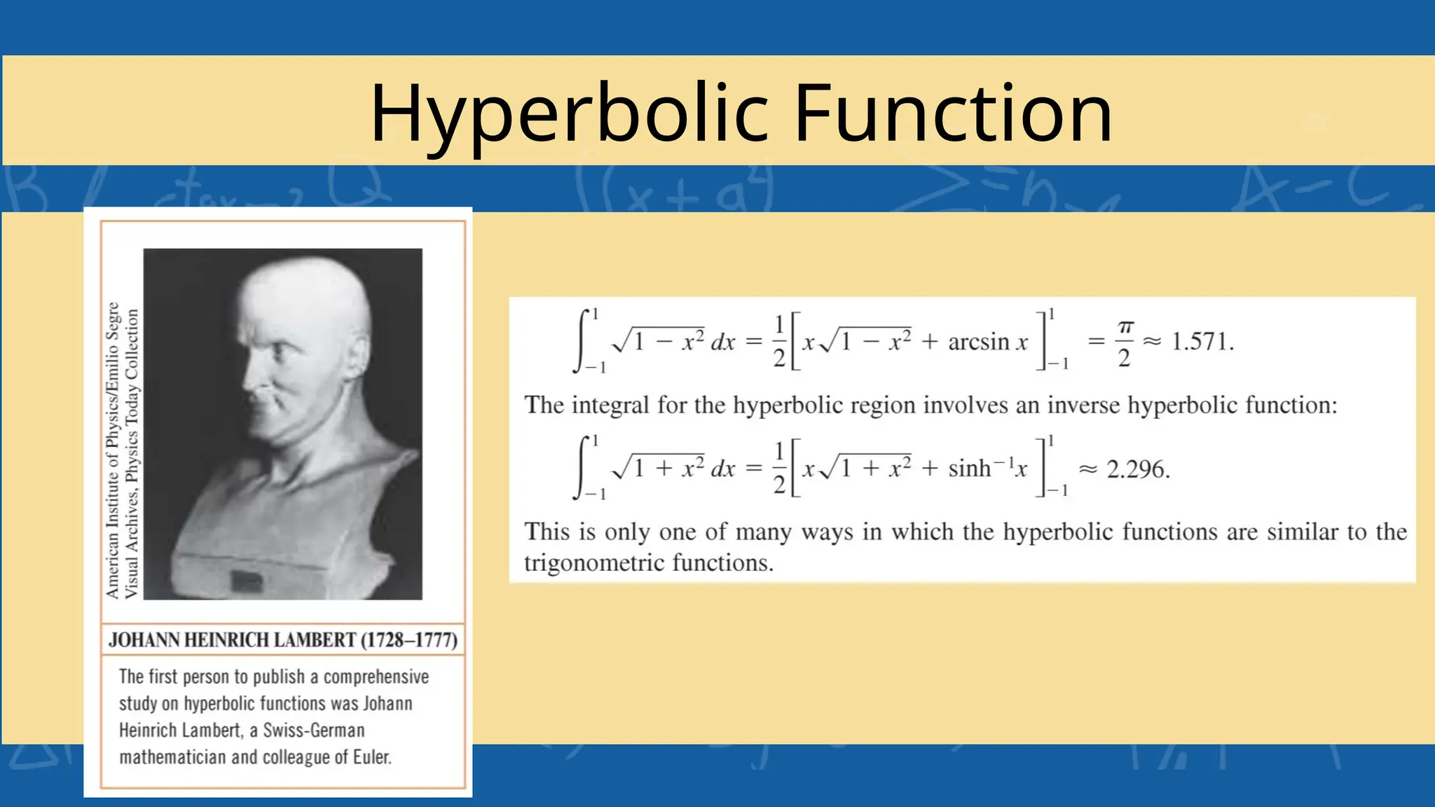 Calculus 3_Hyperbolic Functions PPT for Grade 12 | PPTX