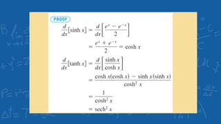 Calculus 3_Hyperbolic Functions PPT for Grade 12 | PPT